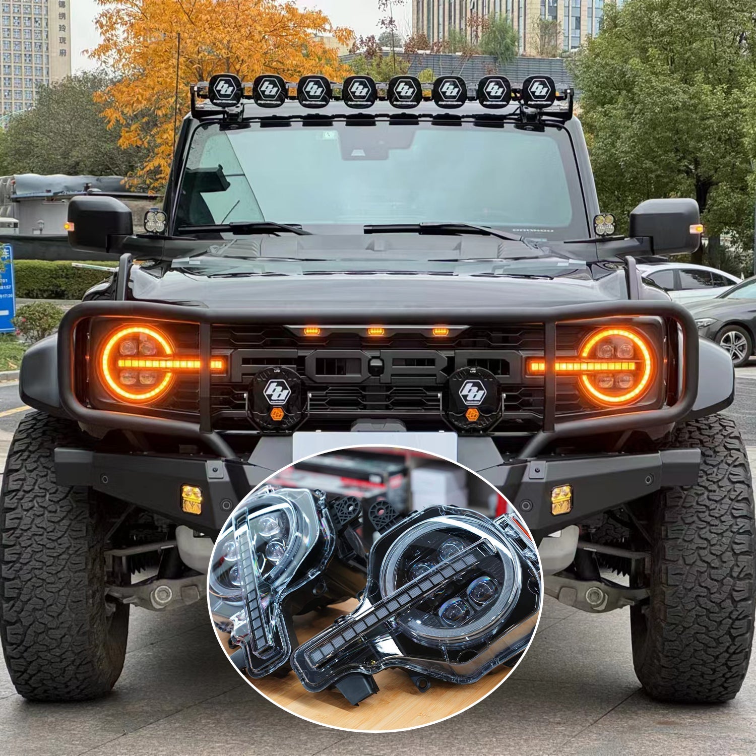 LED Projector Headlights For Ford Bronco 2021-2024(4 Projectors) – Speedzone Performance LLC