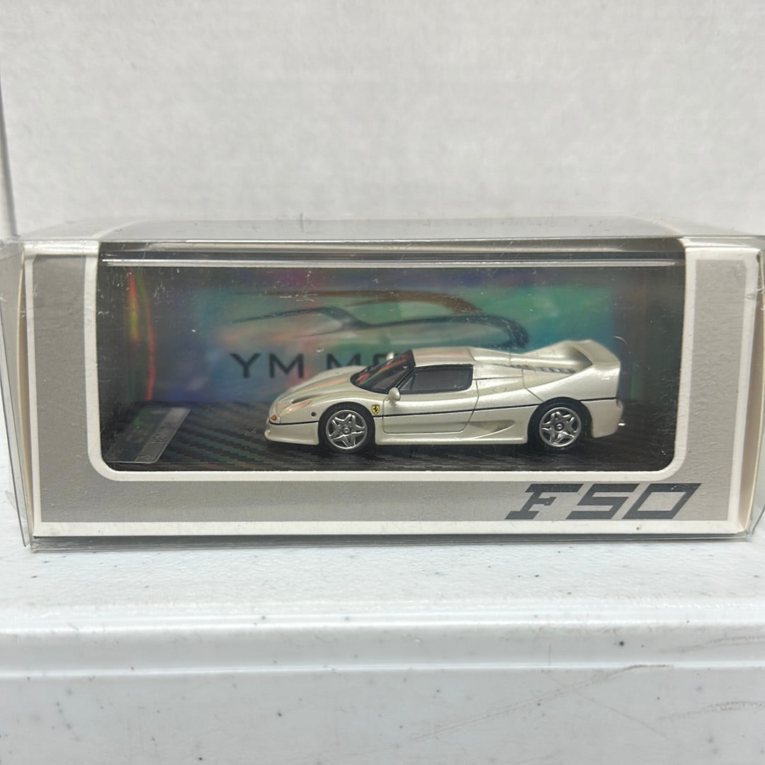 YM Model Ferrari F50 Pearl White with Carbon Base Full Resin Limited ...