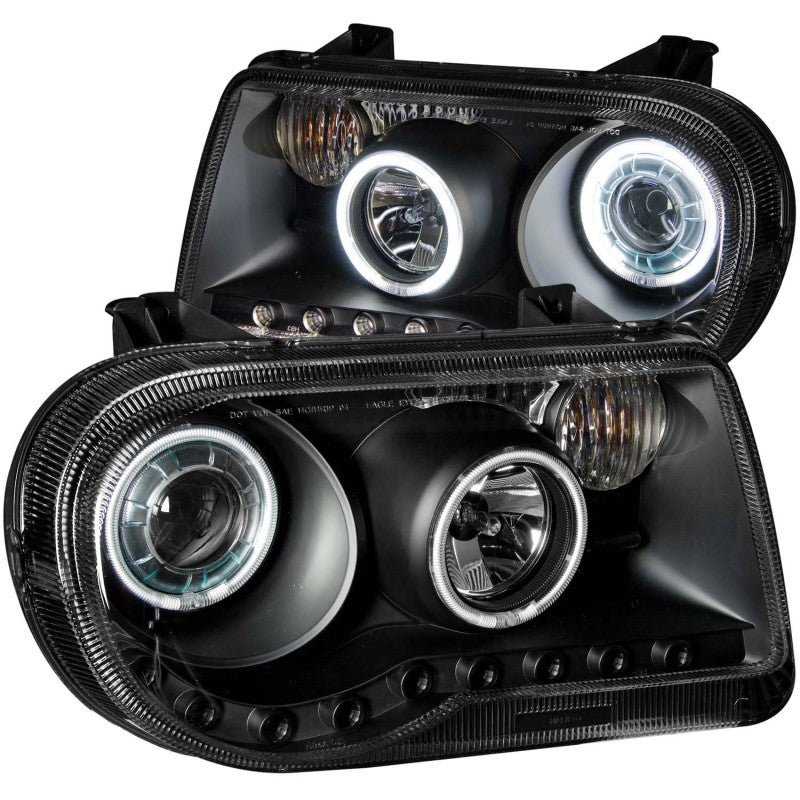 ANZO 2005-2010 Chrysler 300C Projector Headlights w/ Halo Black (CCFL) G2 – Speedzone ...
