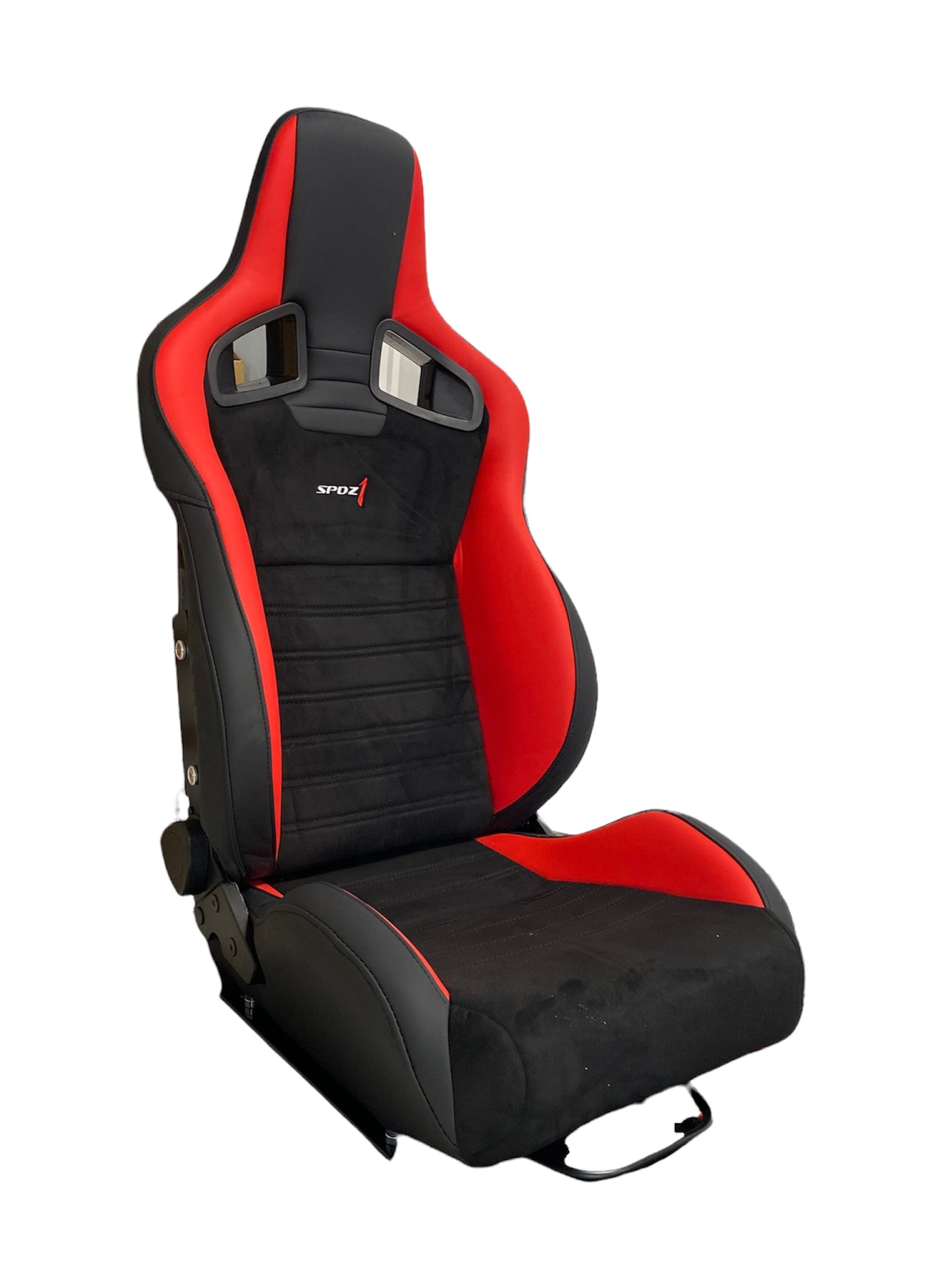 SPDZ1 T1R Racing Seats Black & Red Leather/Black Suede – Speedzone ...